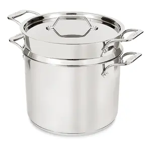 ALL-CLAD Simply Strain Steel 12 Quart Multipot With Insert - Stainless
