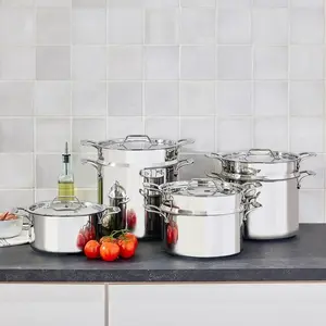 ALL-CLAD Simply Strain Steel 12 Quart Multipot With Insert