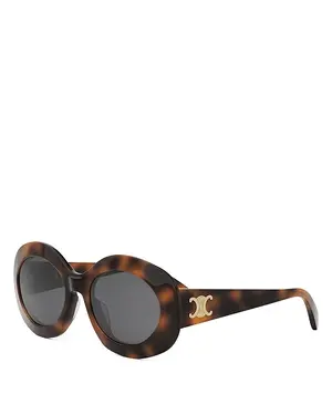 Celine Triomphe Round Sunglasses - Blonde Havana