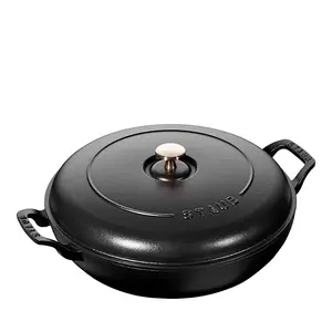STAUB Cast Iron 3.5 Qt Braiser - Black