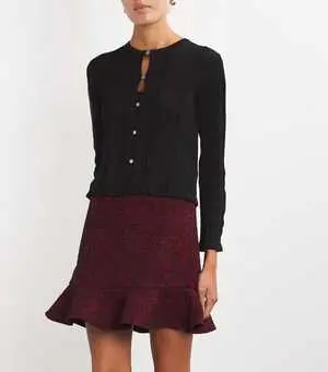 Maje Two-in-one Tank Top And Cardigan Set