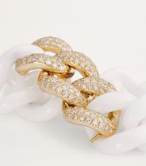 Shay Yellow Diamond And Ceramic Essential Link Ring
