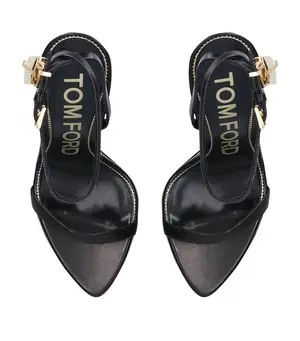 TOM FORD Leather Padlock Sandal 105