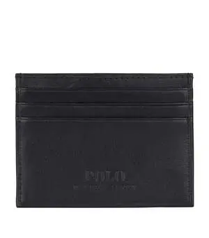 Polo Ralph Lauren Leather Logo Card Holder - Black