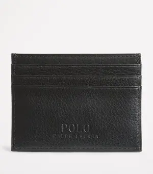 Polo Ralph Lauren Leather Logo Card Holder - Black