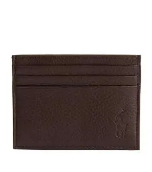 Polo Ralph Lauren Leather Logo Card Holder - Brown