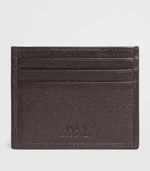 Polo Ralph Lauren Leather Logo Card Holder - Brown