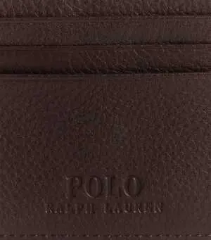 Polo Ralph Lauren Leather Logo Card Holder - Brown
