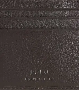 Polo Ralph Lauren Leather Logo Card Holder - Brown