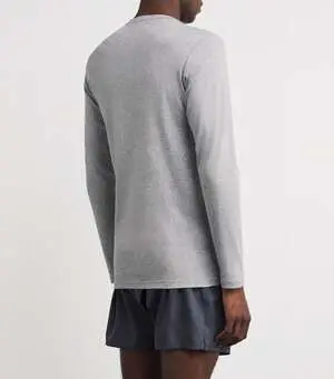 TOM FORD Cotton-blend Lounge Henley Top - Grey
