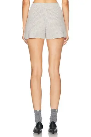 AEXAE Cashmere Cable Knit Shorts - Grey