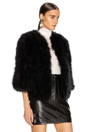 YVES SALOMON Feather Jacket - Noir