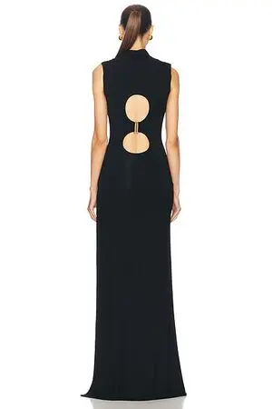 SID NEIGUM Back Cutout Cowl Dress