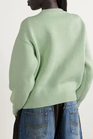 Alexander Wang Embossed Knitted Sweater - Light Green