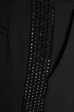 AREA Crystal-embellished Wide-leg Pants