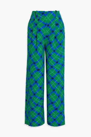 SIMONMILLER Bloo Pleated Checked Pants