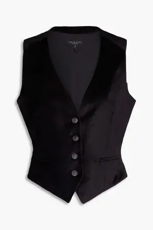 Rag & Bone Priya Cotton-blend Velvet Vest