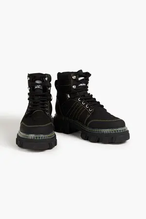 GANNI Lace-up Ankle Boots - Black