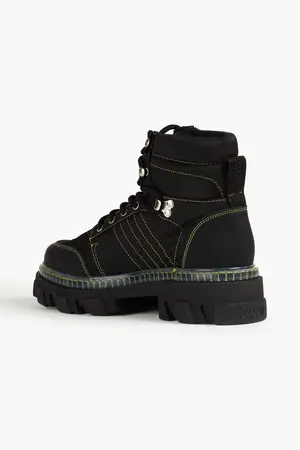 GANNI Lace-up Ankle Boots - Black