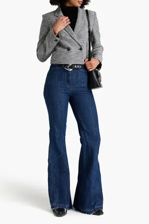 Rag & Bone Josie Cropped Bouclé-tweed Blazer