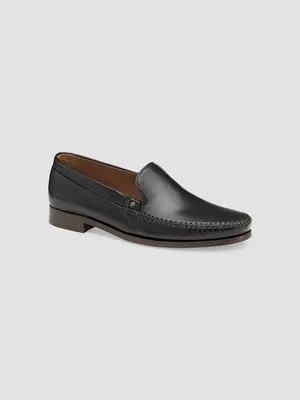Johnston & Murphy Baldwin Leather Loafers - Black