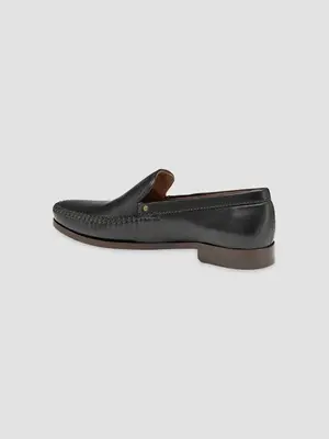Johnston & Murphy Baldwin Leather Loafers - Black