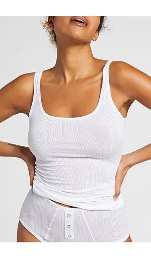 NEGATIVE UNDERWEAR Whipped A-top - White