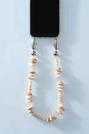 OSSA Stone + Pearl Mini Wristlet - Natural