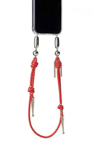 OSSA Leather Bolo Wristlet Red