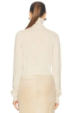 Eterne Etienne Cashmere Turtleneck Sweater - Oatmeal