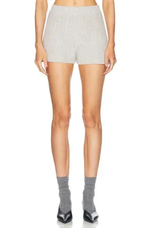 AEXAE Cashmere Blend Cable Knit Shorts