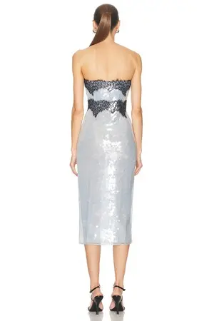 Retrofete Ellen Sequin Dress - Ice Blue