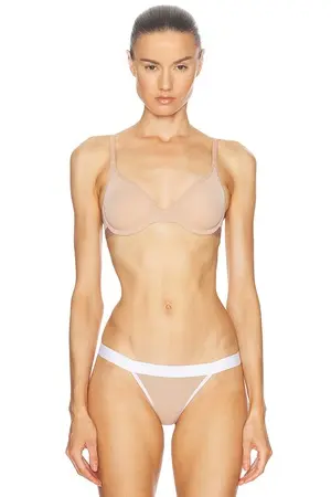 NEGATIVE UNDERWEAR Sieve Demi Bra In Beige - Buff