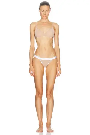 NEGATIVE UNDERWEAR Sieve Demi Bra In Beige - Buff