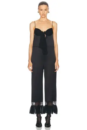 Saint Laurent Flare Leg Jumpsuit - Noir