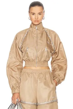 AREA Crystal Trim Track Jacket