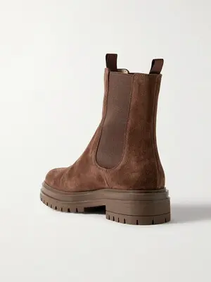 GIANVITO ROSSI Chester Suede Chelsea Boots - Brown