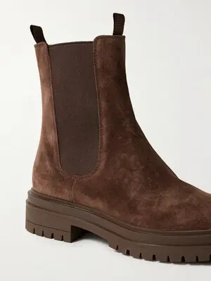GIANVITO ROSSI Chester Suede Chelsea Boots - Brown