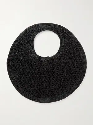 Jacquemus The Rond Raffia Tote - Black