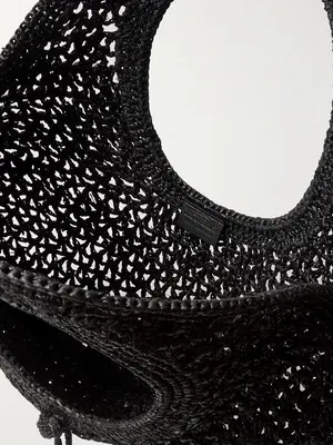 Jacquemus The Rond Raffia Tote - Black