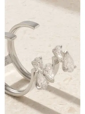 REPOSSI Serti Sur Vide 18-karat White Gold Diamond Ring - Silver