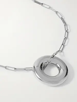 LAURA LOMBARDI Terra Recycled Rhodium-plated Necklace - Silver