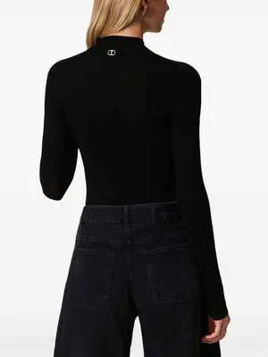 TWINSET High-neck Seamless Sweater - Black