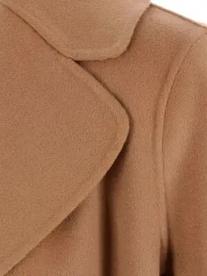 Max Mara Poldo Wool Wrap Coat - Brown