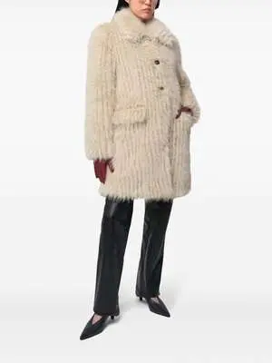 Apparis - Apparis Long-Collar Faux-Fur Coat