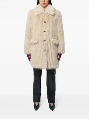 Apparis - Apparis Long-Collar Faux-Fur Coat