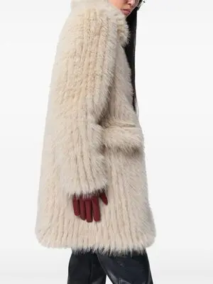 Apparis - Apparis Long-Collar Faux-Fur Coat