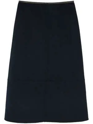 YVES SALOMON Double-sided Midi Skirt - Blue
