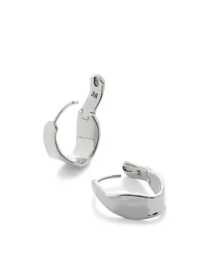 Monica Vinader Medium The Wave Hoop Earrings - Silver
