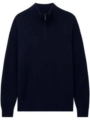 Pringle Of Scotland Zip Cashmere Jumper - Blue